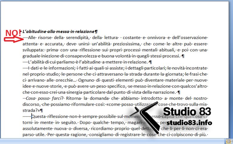 Rientro in prima riga: perché e come impostarlo – Studio83 – Scrivi ... Rientro in prima riga: perché e come impostarlo – Studio83 – Scrivi ...